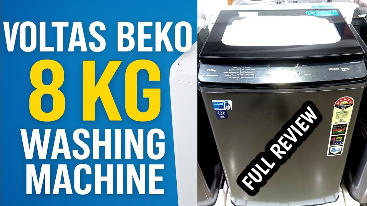 Voltas Beko 8 kg Washing Machine Unboxing & Full Review | Best Budget ...