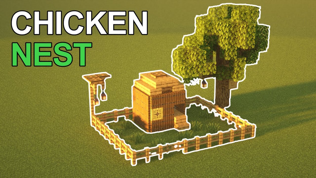 Minecraft: EASY CHICKEN NEST TUTORIAL - YouTube