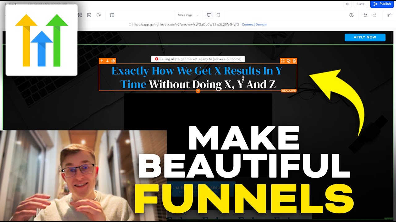 10 Minutes = Beautiful Go High Level Funnels (Simple 2025 tutorial ...