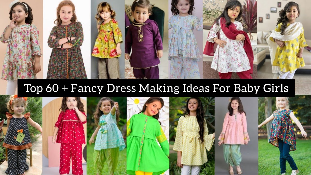 Fancy Dress Making top 60 + Ideas For Baby Girls 5 to 10 Years || Baby ...
