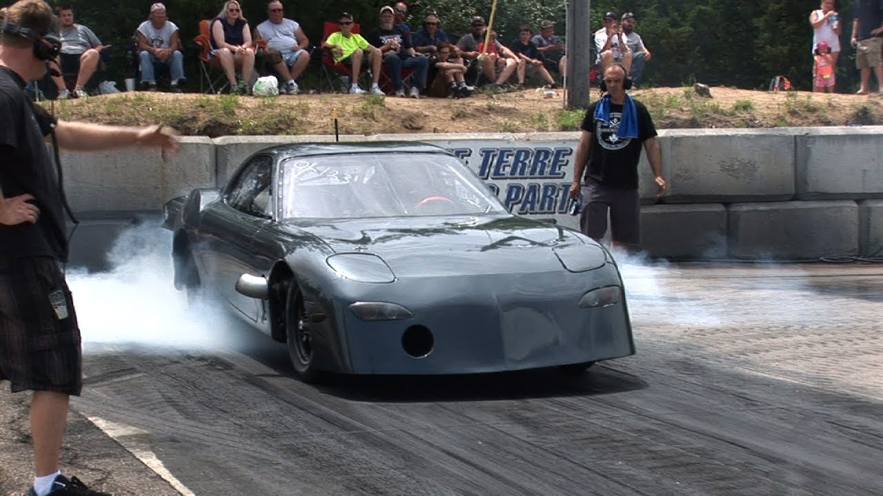 WICKED Big Tire TURBO RX7 - Horsepower For Hope - YouTube