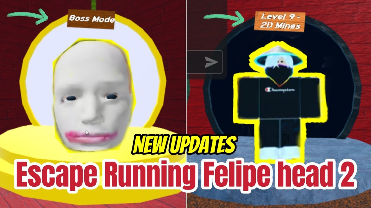 [Gaming] Escape Running Felipe head 2 New Update | Level 9 & Boss Mode ...