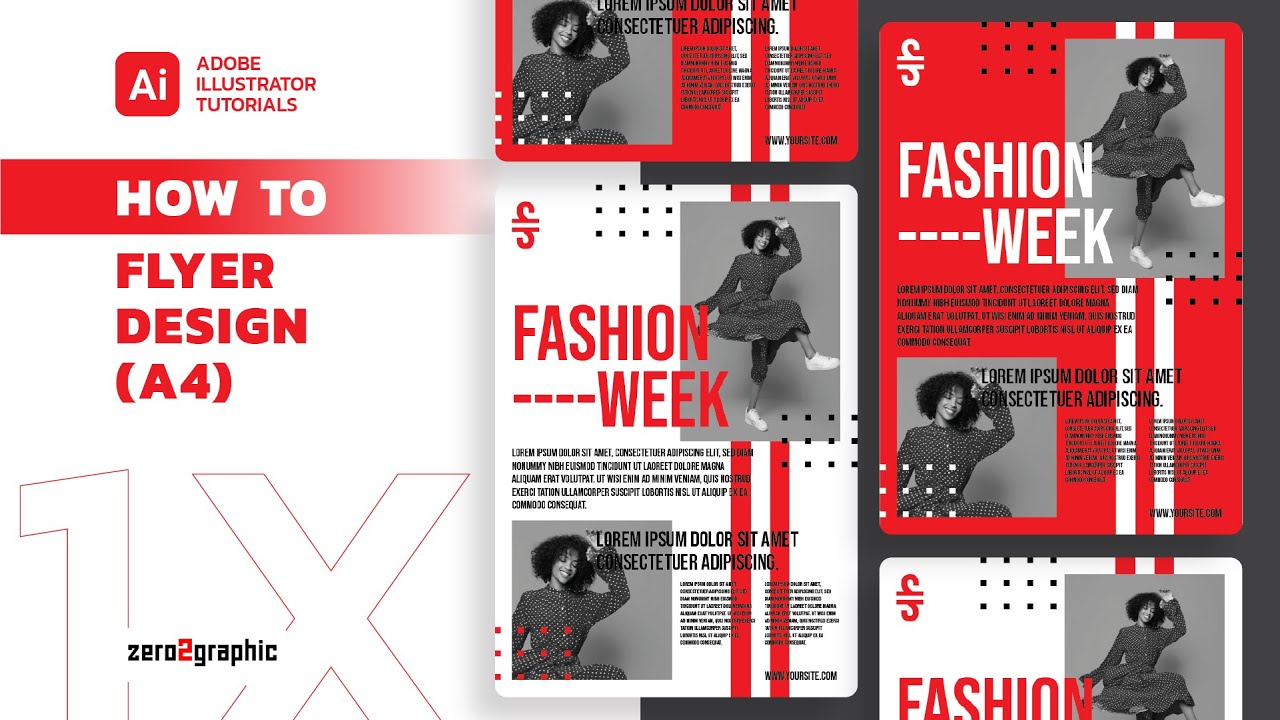 How to Create Flyer Design (A4) in Adobe Illustrator CC 2020 - YouTube