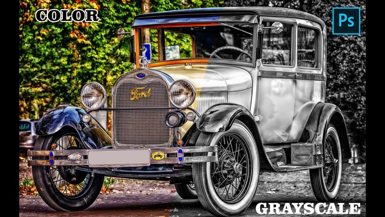 How to Convert Color Photo into Grayscale (black & white) in Photoshop ...