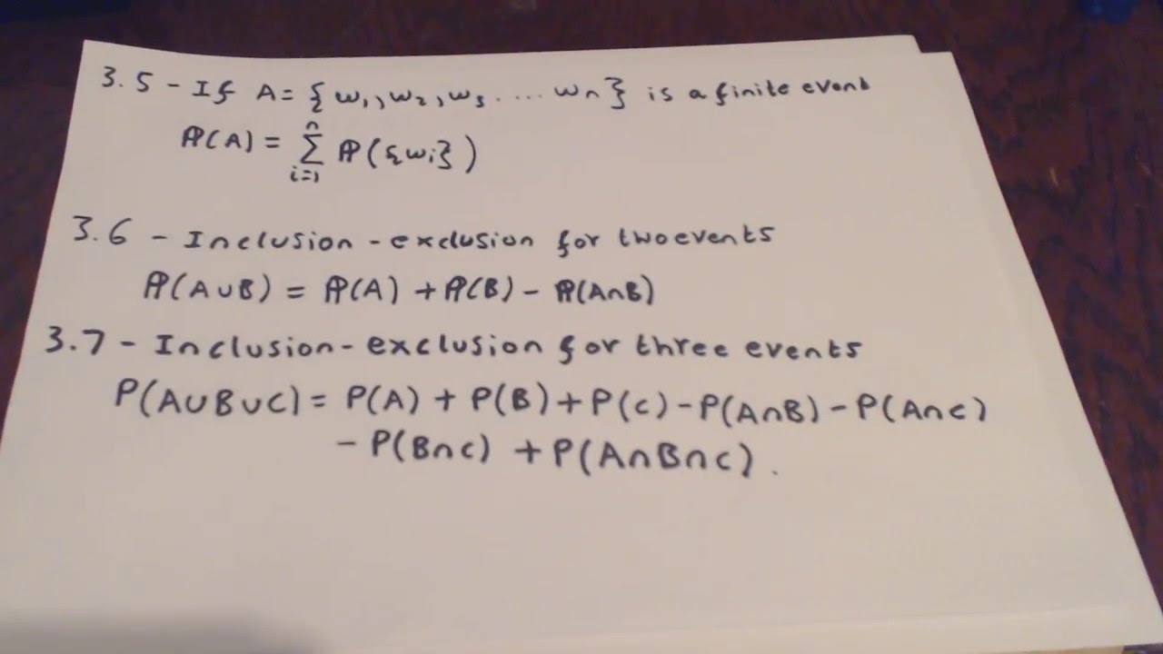 Application of Kolmogorov's Axioms - YouTube