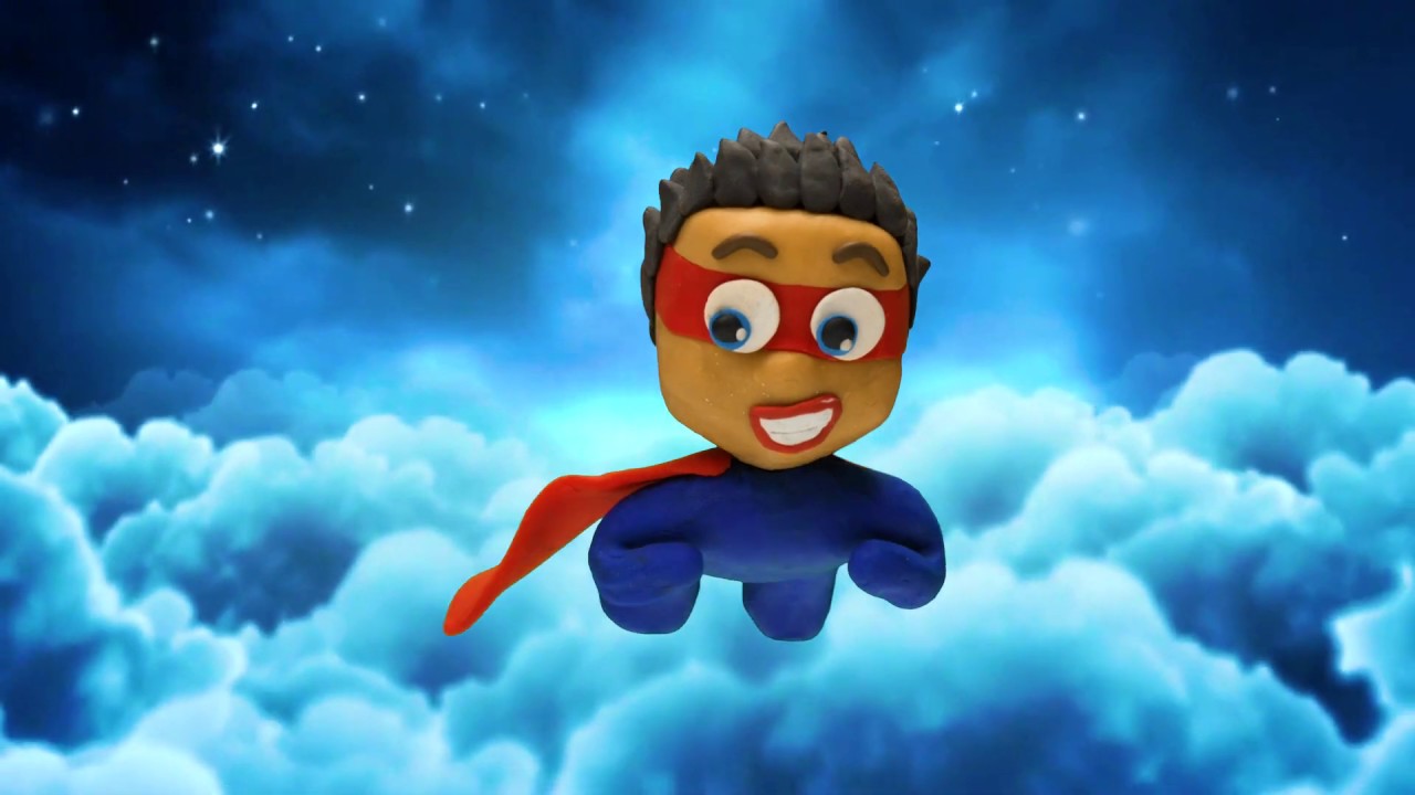 DibusYmas Funny Superhero Clay Stop motion cartoons for kids - YouTube
