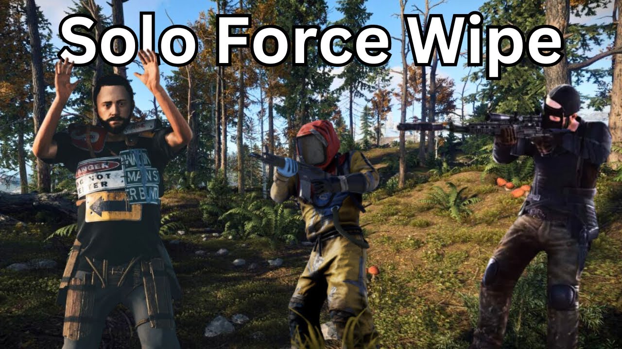 Solo force wipe in rust - YouTube