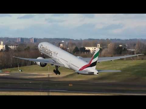 Emirates Boeing 777-300ER - Close up at Birmingham Airport BHX  A6-EPG