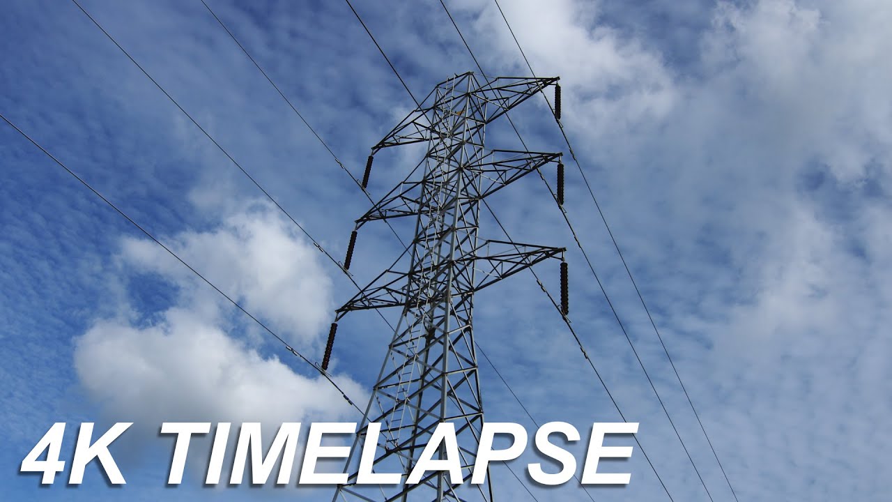Powerline Clouds 01 - 4K Stock Footage Timelapse - YouTube