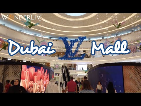 Dubai Mall Tour Aquarium Video 4k Shopping Vlog World 's largest Shopping Mall