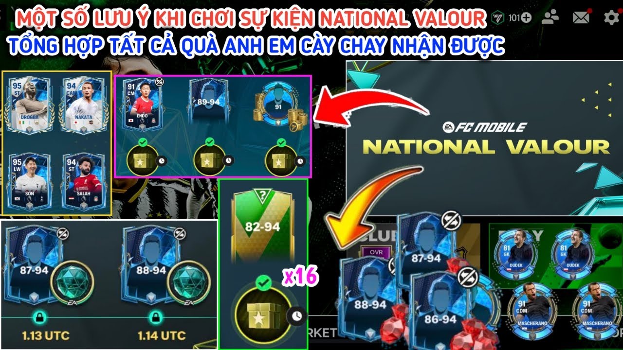 TỔNG HỢP TẤT CẢ PHẦN QUÀ AE NHẬN ĐƯỢC TỪ EVENT NATIONAL VALOUR | MỘT SỐ ...