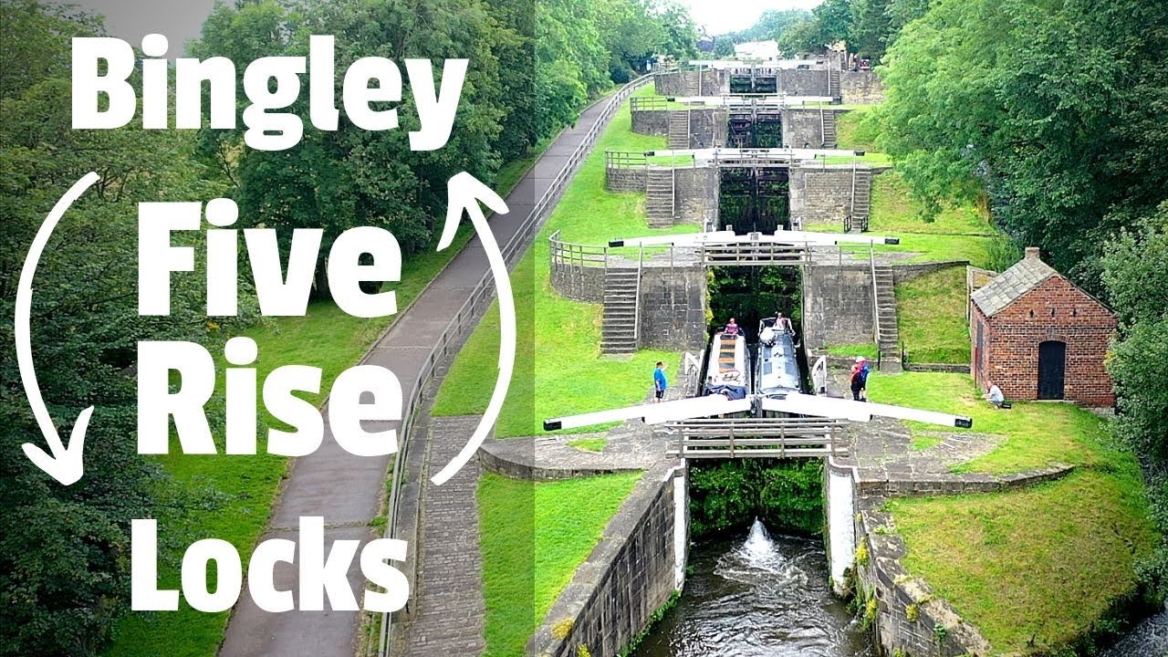 Bingley Five Rise Locks on the Leeds & Liverpool Canal by Narrowboat ...