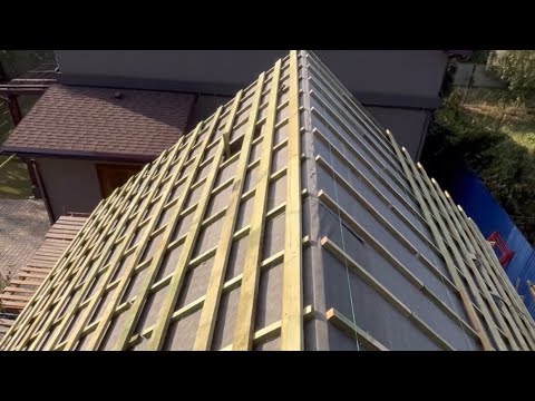 How to insulate the roof with stone wool - YouTube
