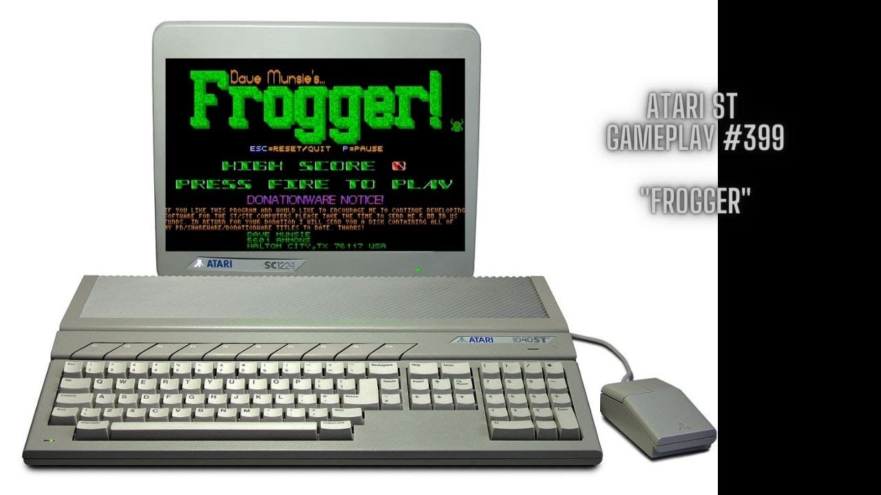 Frogger (Atari ST / Gameplay #399) - YouTube