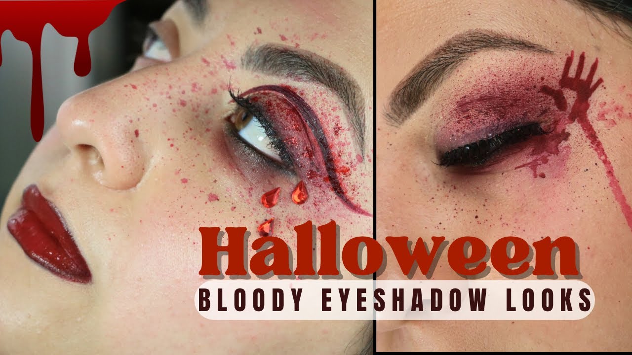 🩸Vamp/Blood Eyeshadow ideas for Halloween 🎃 - YouTube