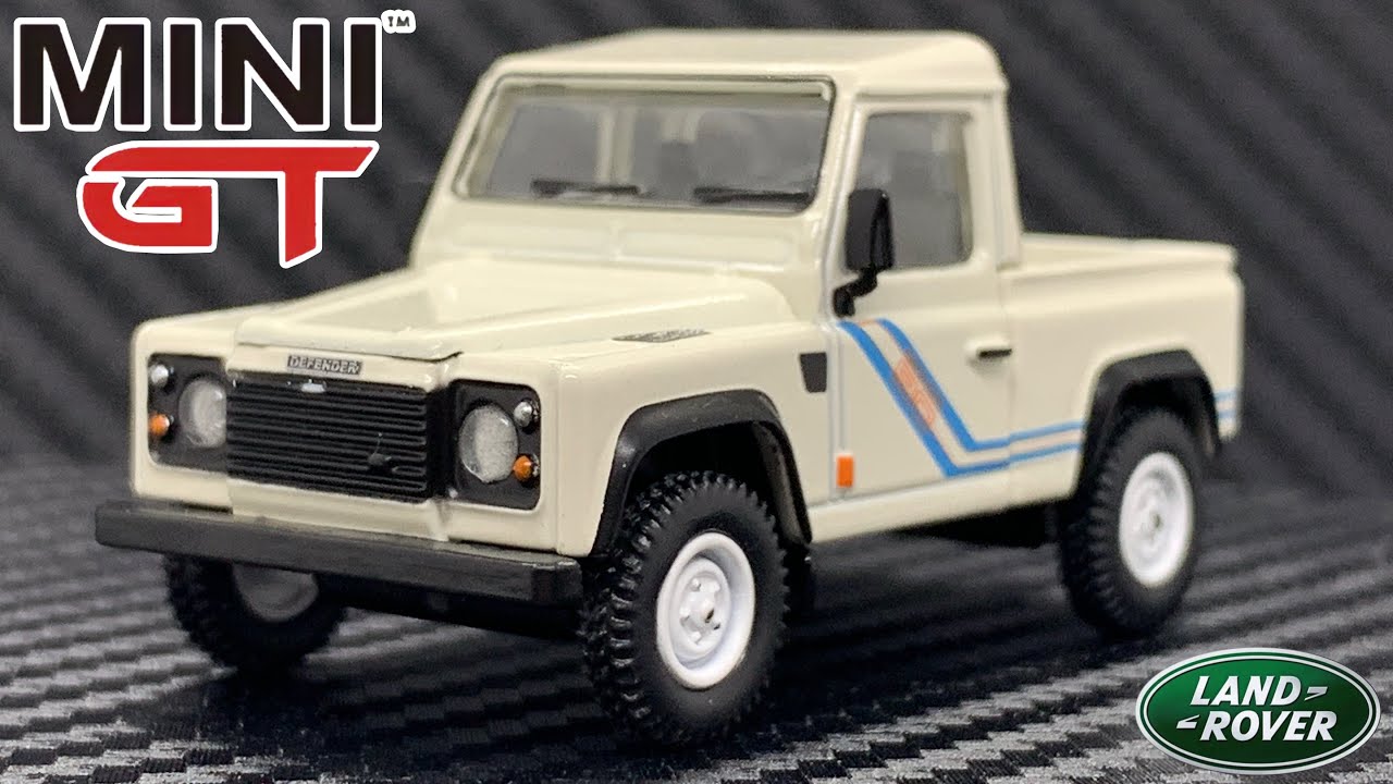 MINI GT 1/64 Land Rover Defender 90 Pickup White - YouTube
