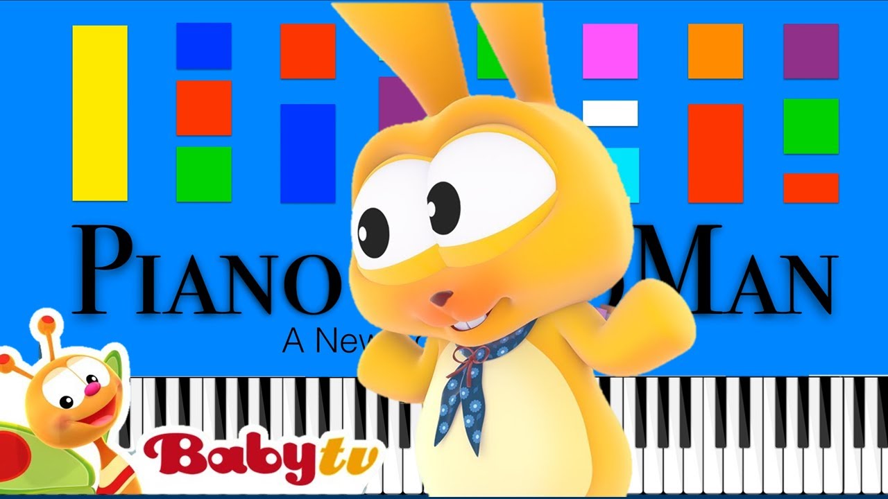 BabyTV - Sit and Stand Up Slow EASY Medium 4K Piano Tutorial - YouTube