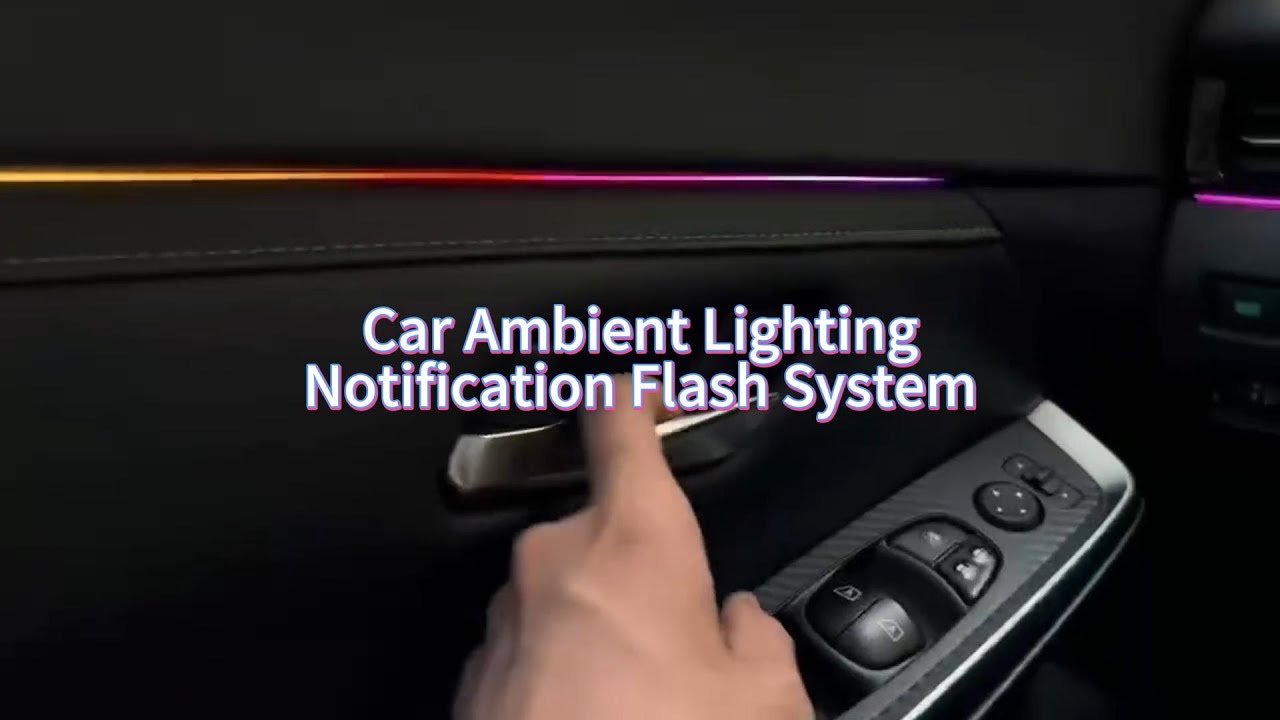 Car Ambient Lighting Notification system introduction - YouTube