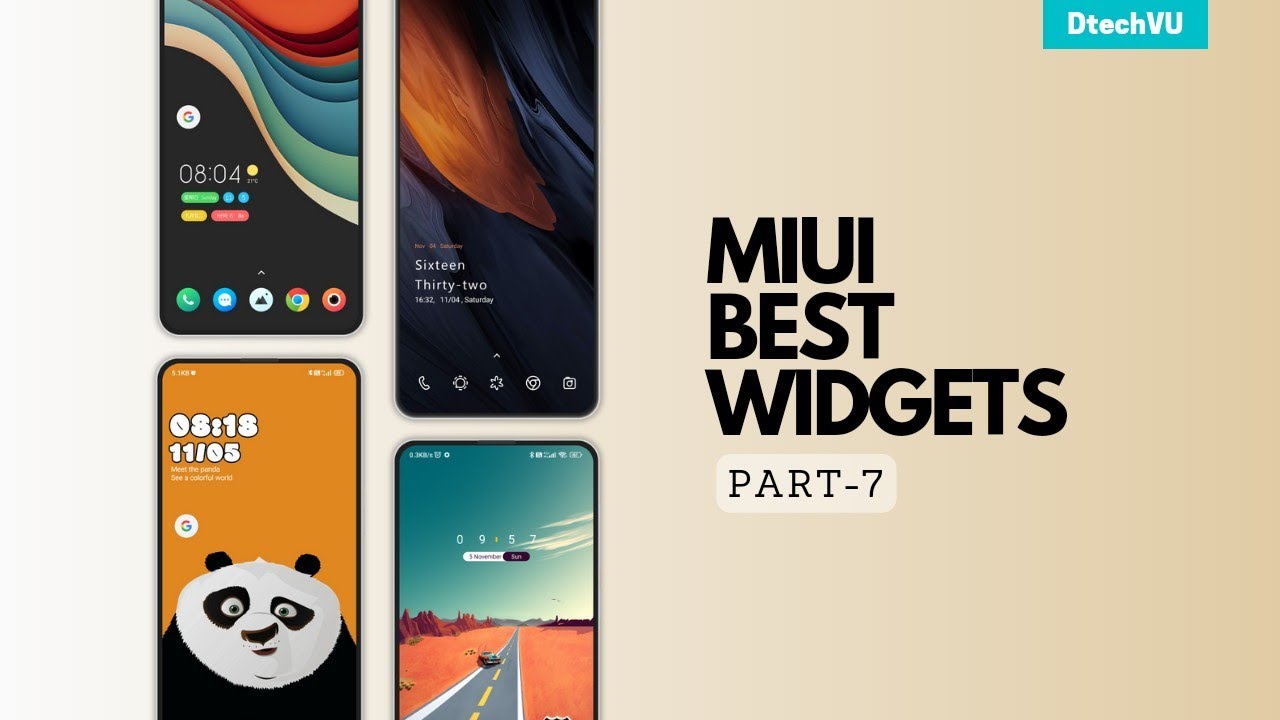 Best MIUI Themes with Minimal Widgets | Best MIUI Widgets Part-7 - YouTube