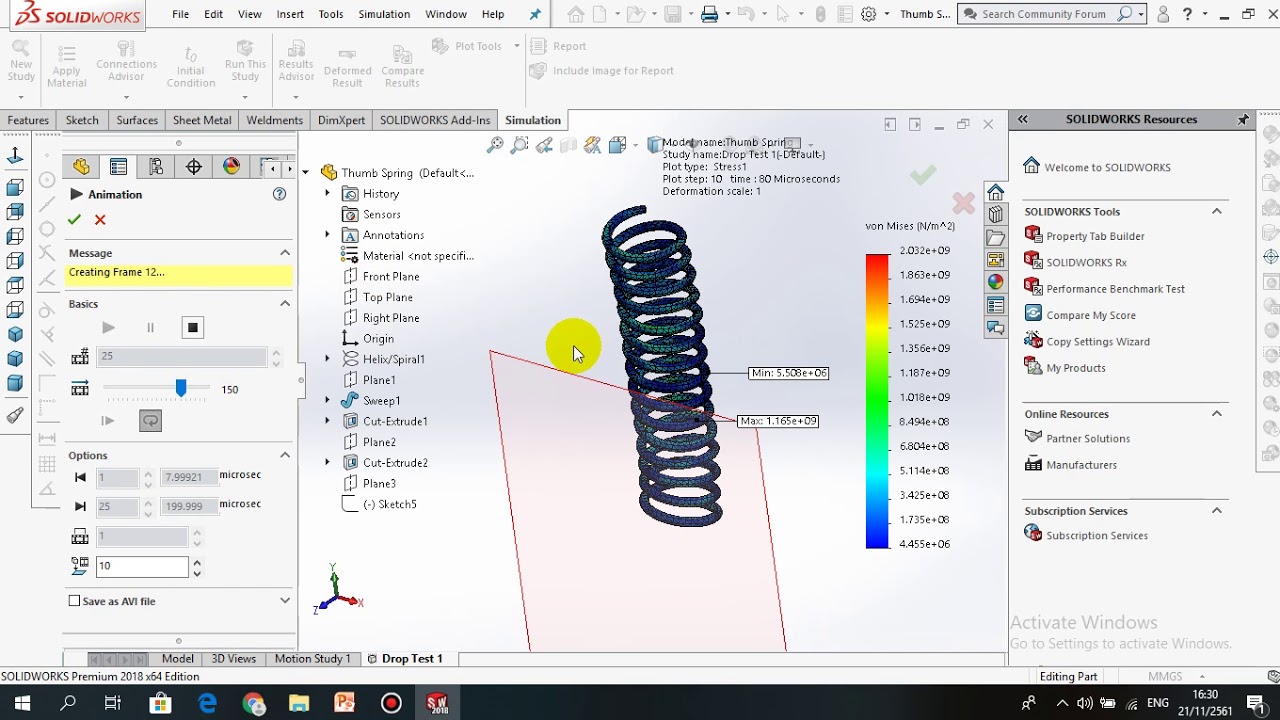 Drop test simulation Part 8 - YouTube