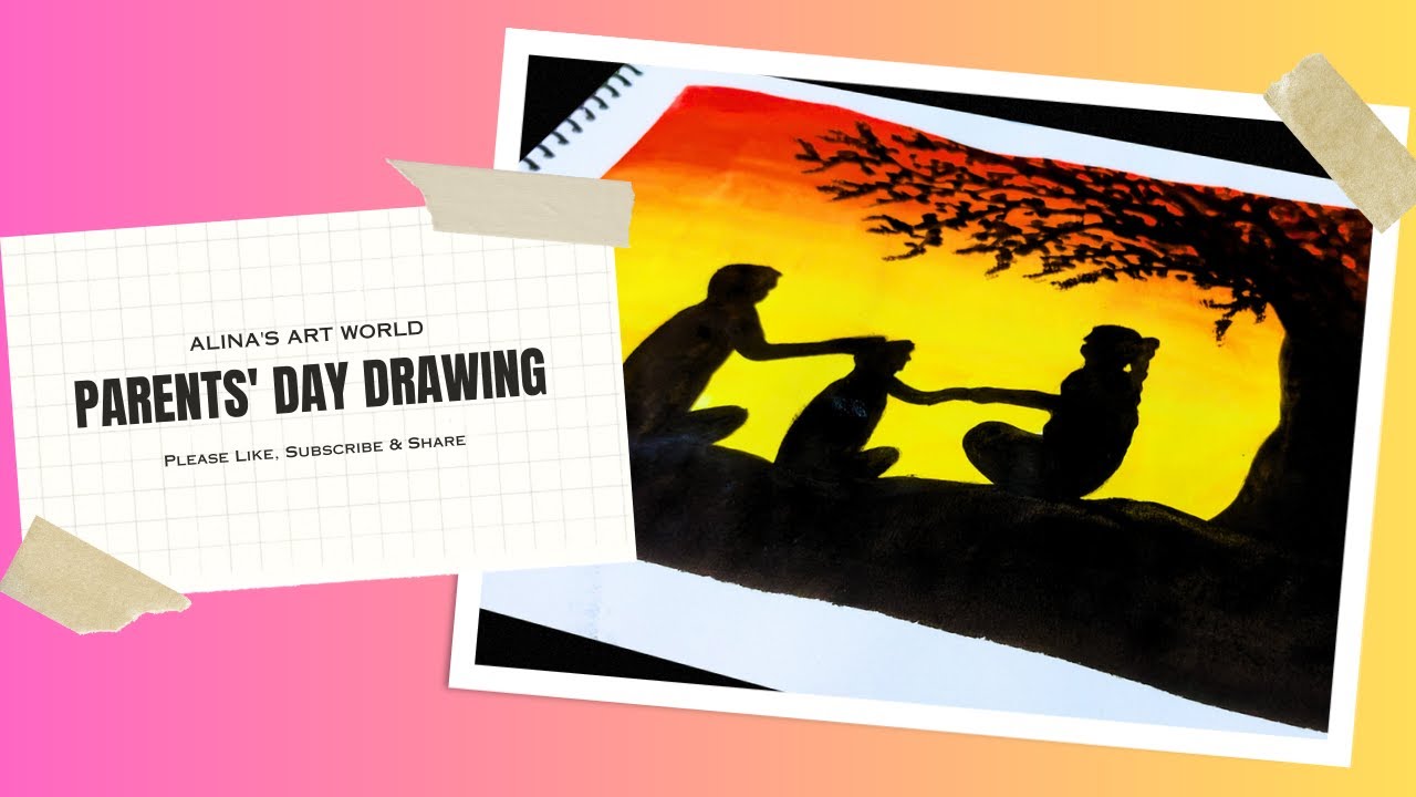Parents Day Drawing | Parents Day Poster | Global Parents Day Drawing ...