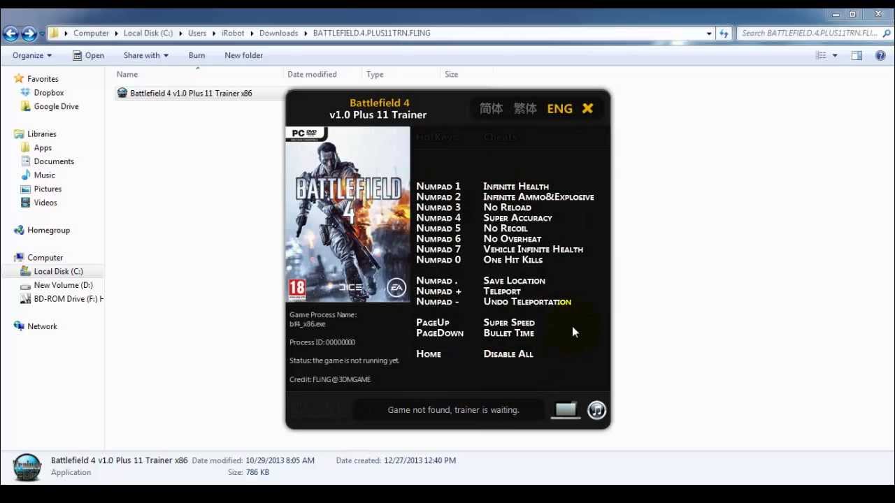 Battlefield 4 trainer [Latest Working with demonstration] - YouTube