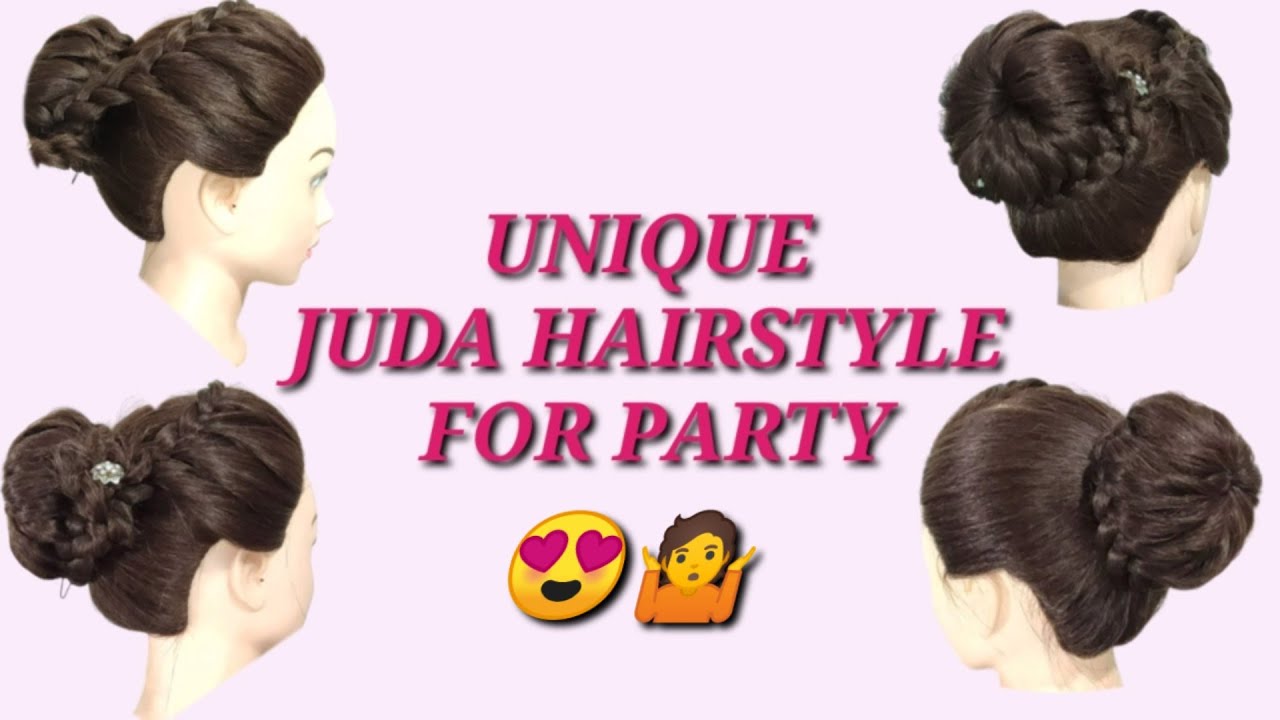 Unique Juda Hairstyle for Party, Reception// Juda Hairstyles for Girls ...