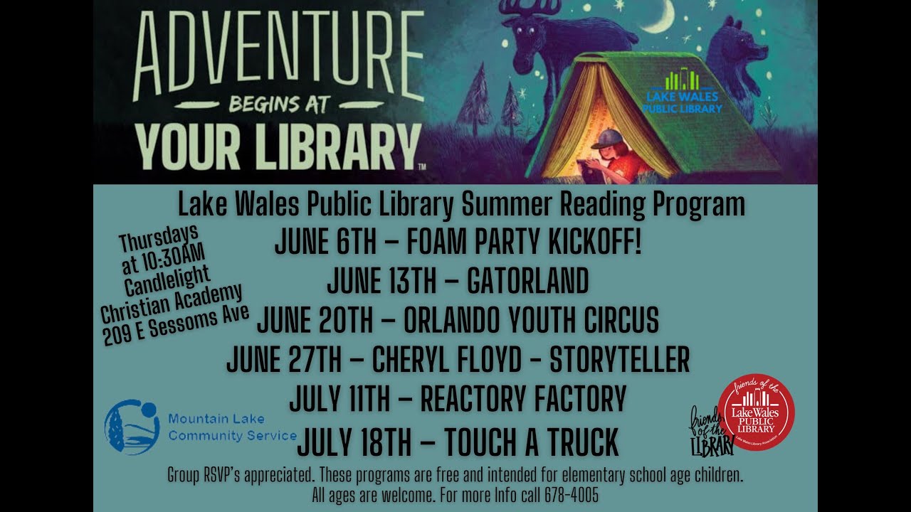 Summer Library Program 2024 at the Lake Wales Public Library - YouTube