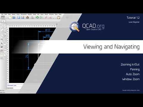 QCAD - 1.2 Viewing and Navigating - YouTube