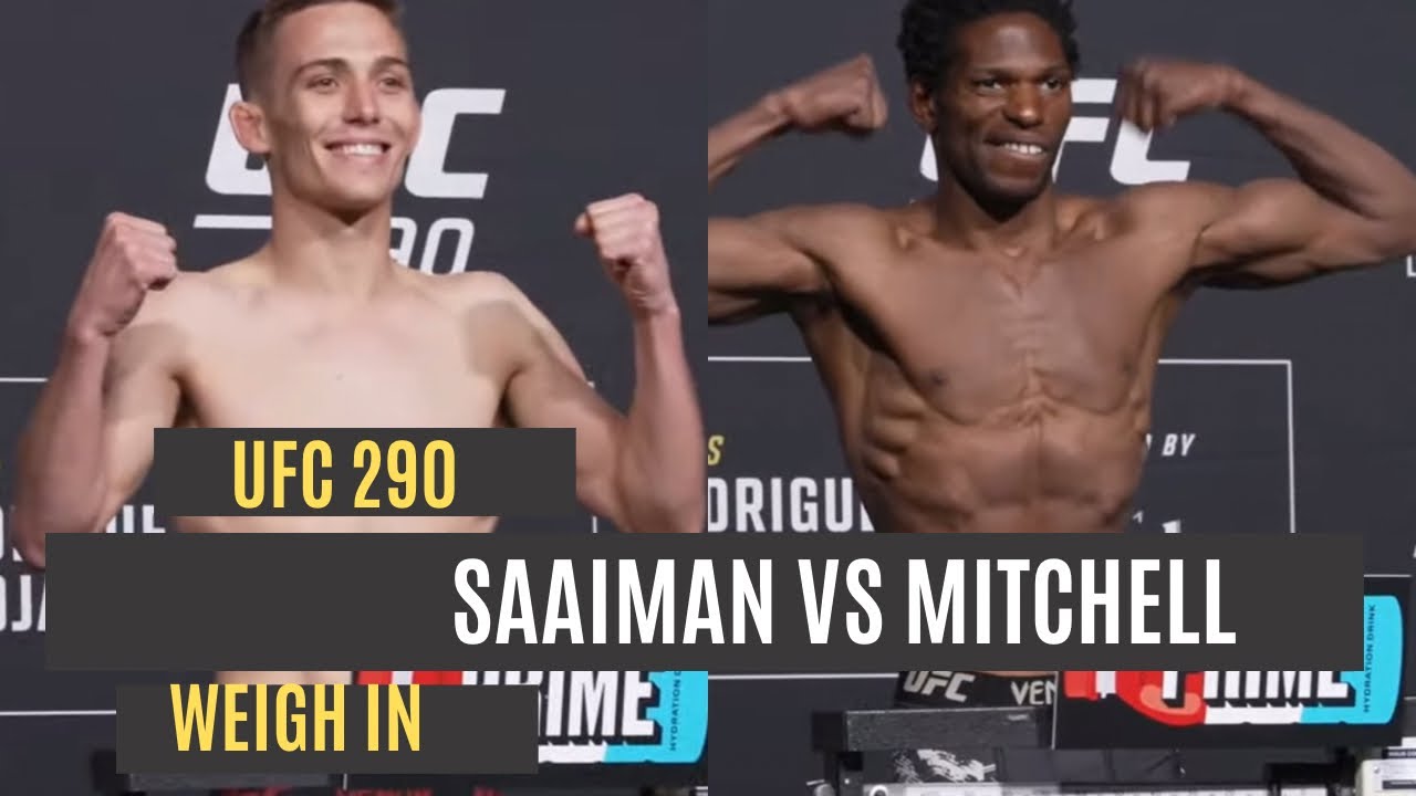 UFC weigh in | Cameron Saaiman vs Terrance Mitchell - YouTube