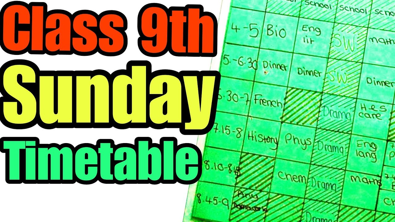 Sunday Vacation Timetable Class 9th Hamari Kaksha YouTube sunday-vacation-timetable-class-9th-hamari-kaksha-youtube