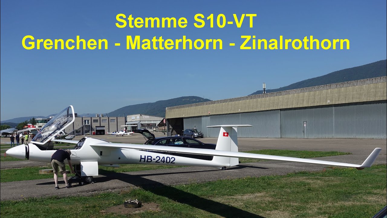 Swiss Alps Gliding: Stemme S10-VT to Mattternhorn and Zinalrothorn ...