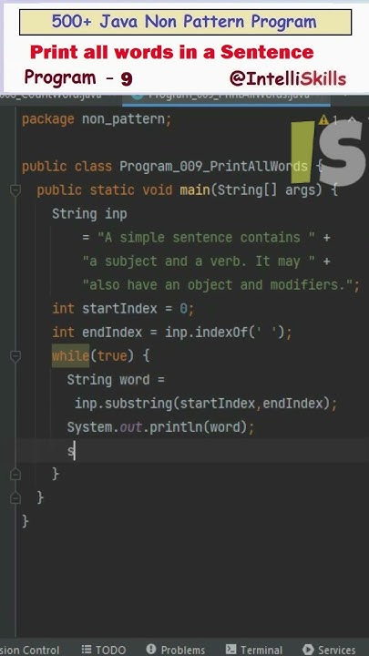 Program 9 Print All Words In A Sentence Java Shorts Java Coding
