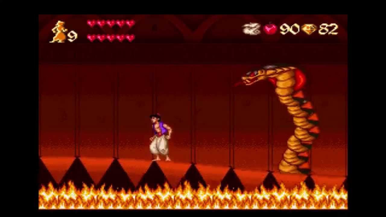Aladdin - SNES - Final Stage & Credits Special Ending - YouTube