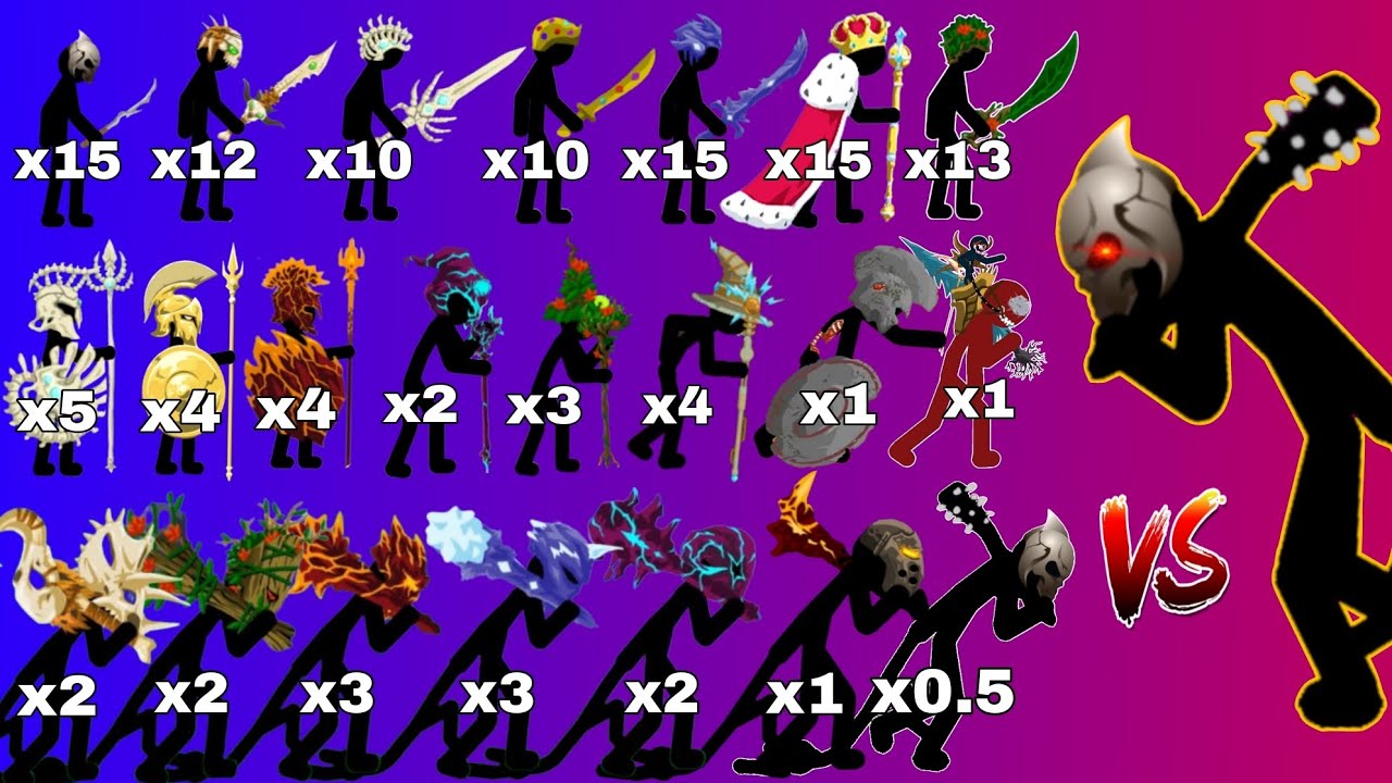 All Unit's Stick Figures Vs Mega Final Boss - Duo Team - Stick War ...