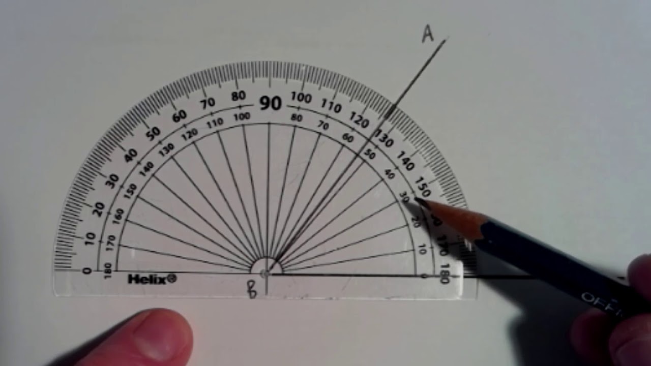 Measure an acute angle using a protractor - YouTube