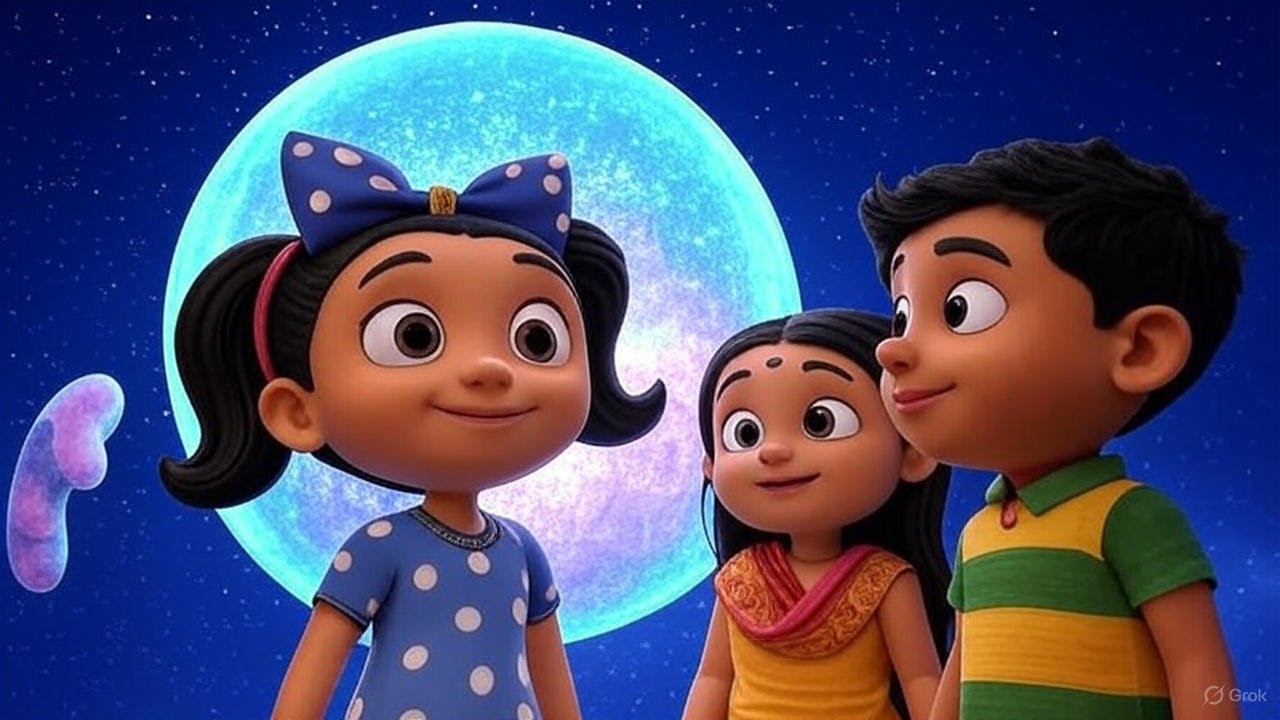 Chanda Mama O Pyare Chanda Mama चंदा मामा Hindi Children Songs Animated ...