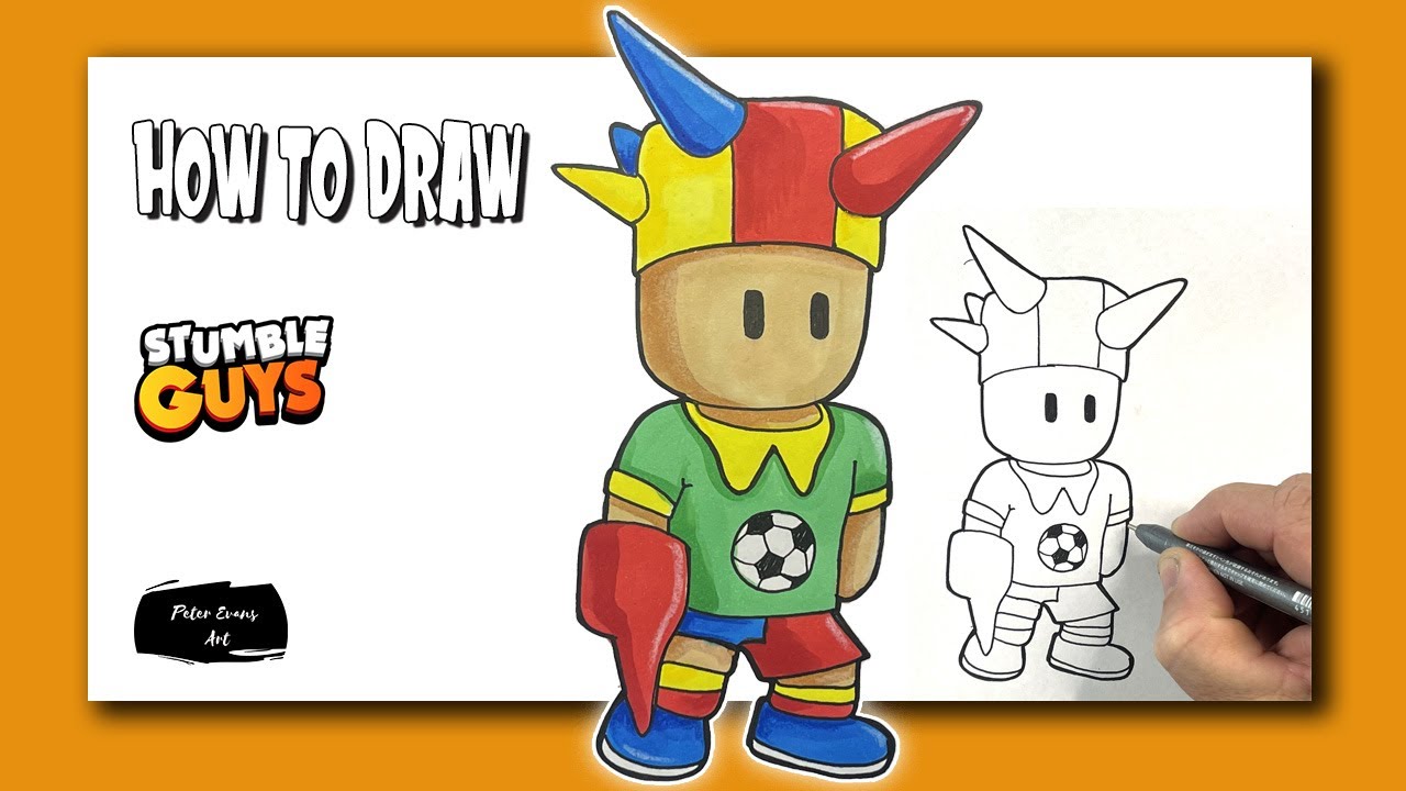How to Draw Super Fan from Stumble Guys in Easy Steps Video - YouTube