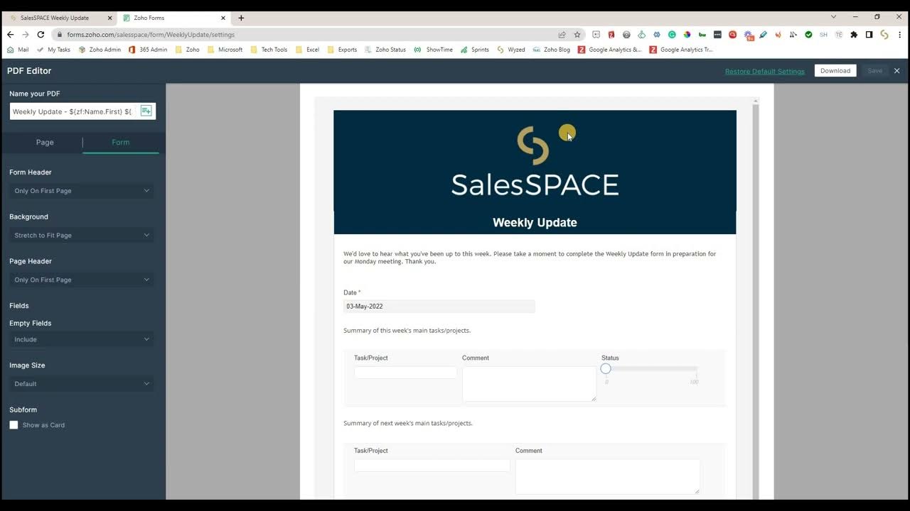 How to create a dynamic PDF with Zoho Forms - YouTube