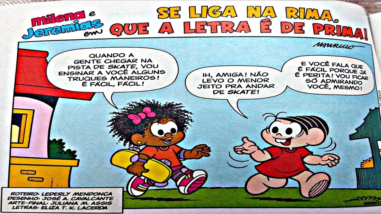 MÔNICA -SE LIGA NA RIMA QUE A LETRA É DE PRIMA/ HISTÓRIAS EM QUADRINHOS ...