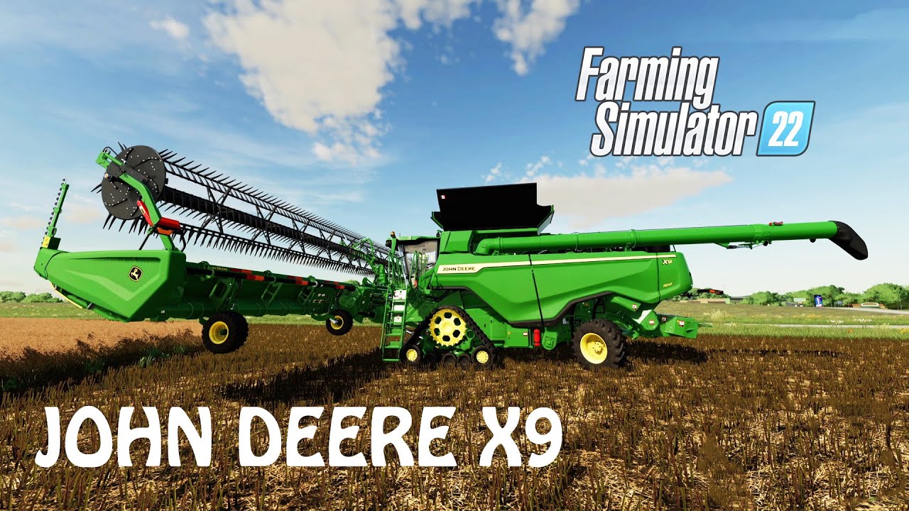 HØSTER MED JOHN DEERE X9 1100 i Farming Simulator 2022 | Høster Raps ...