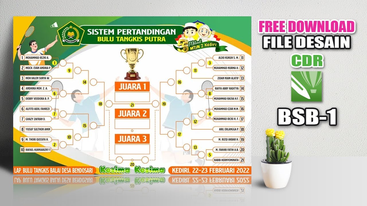 CARA MEMBUAT STRUKTUR PERTANDINGAN DI CORELDRAW, Bagan Perlombaan ...