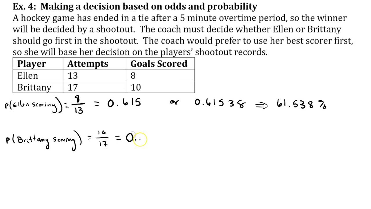 Probability And Odds Examples