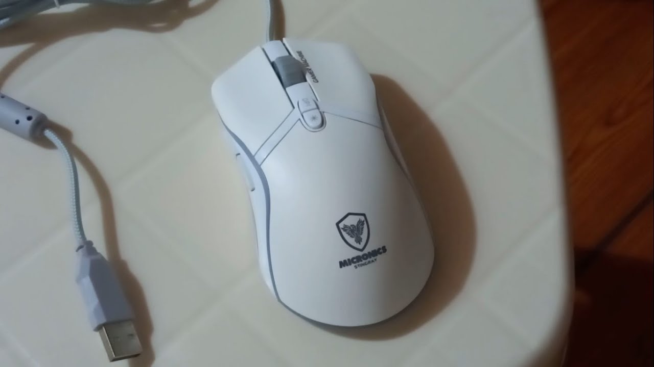 Mouse gamer marca Micronics. Modelo Stingray. Color blanco. - YouTube