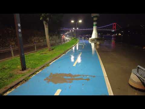 Istanbul Night Walk - Rumeli Hisarı (Yahya Kemal St) - Fortress View 4K