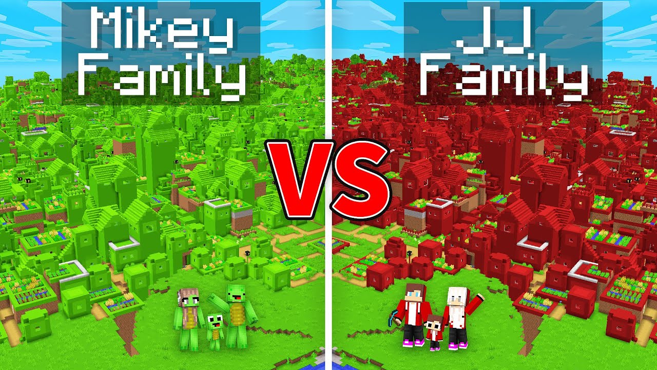 Mikey Family Village vs JJ Family Village Survival Battle in Minecraft ...