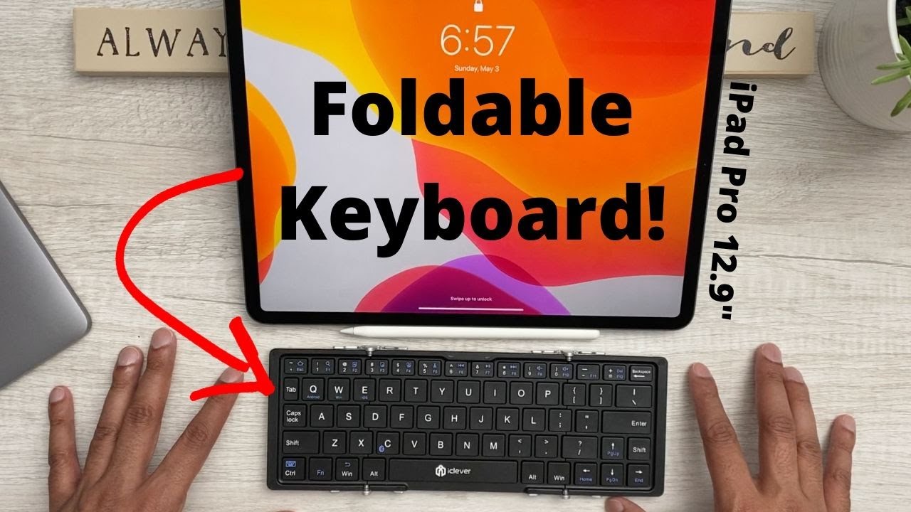 iPad Pro Wireless Foldable Keyboard By iClever - YouTube