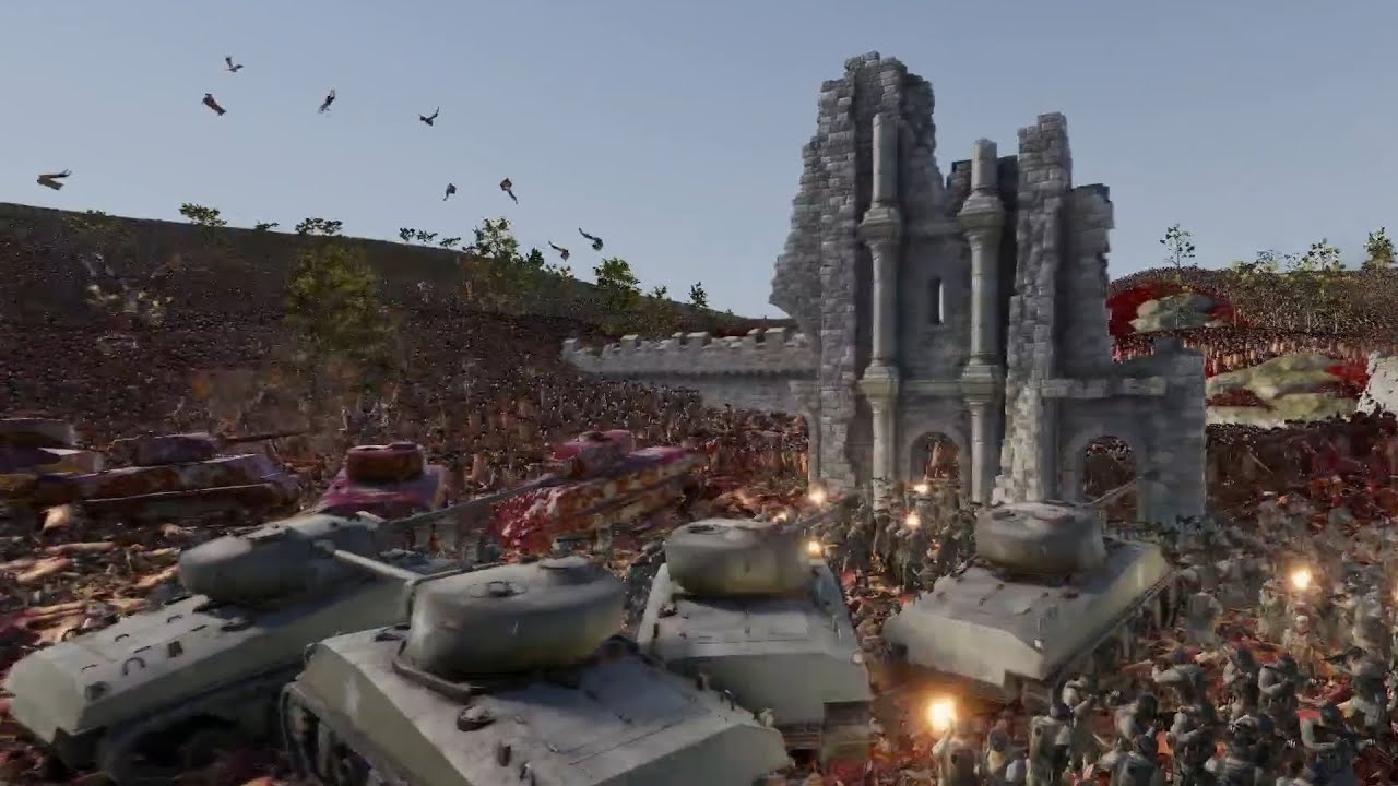 UEBS 2 |12k Modern soldiers with 50 Tanks against 1 million Roman ...