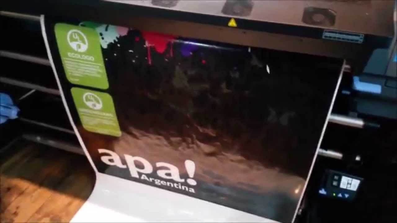 HP Latex 330 - Impresión en Lona Front - YouTube