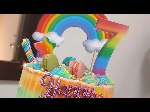rainbow cake design ideas/ rainbow theme cake/ rainbow cake - YouTube